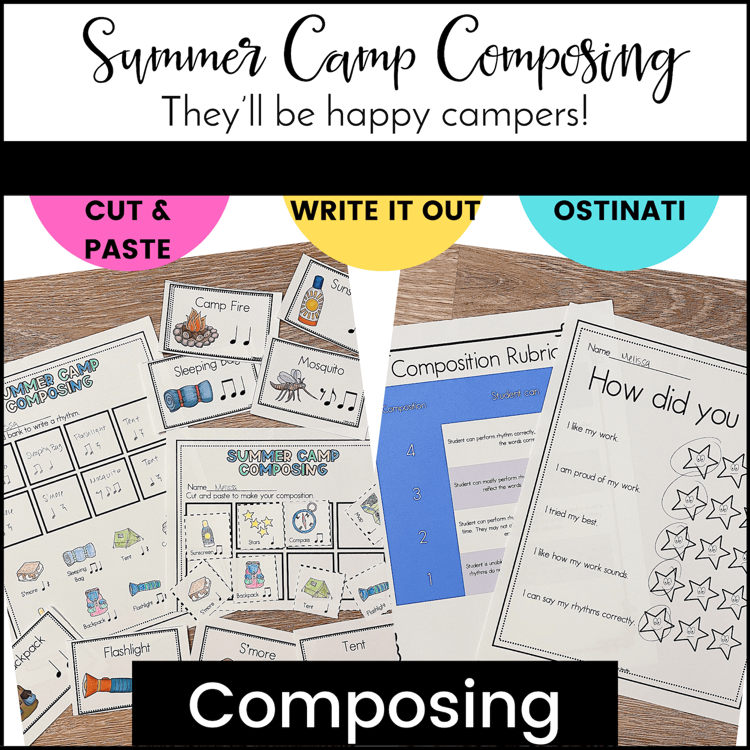 Summer Camp Composing - Composition Activities for Elementary Music ...