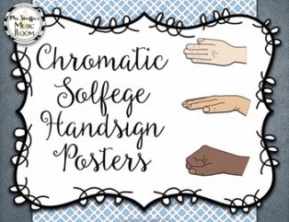 Chromatic Solfege Hand Sign Posters {Grey & Blue} - Mrs. Stouffer's ...