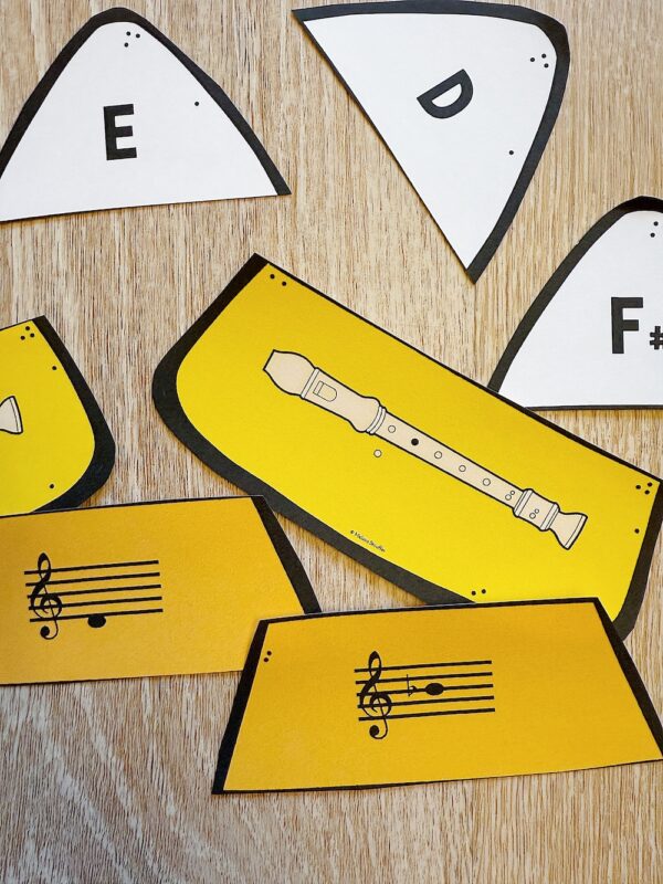 Candy Corn Recorder Fingering and Treble Clef Center Matching Game ...